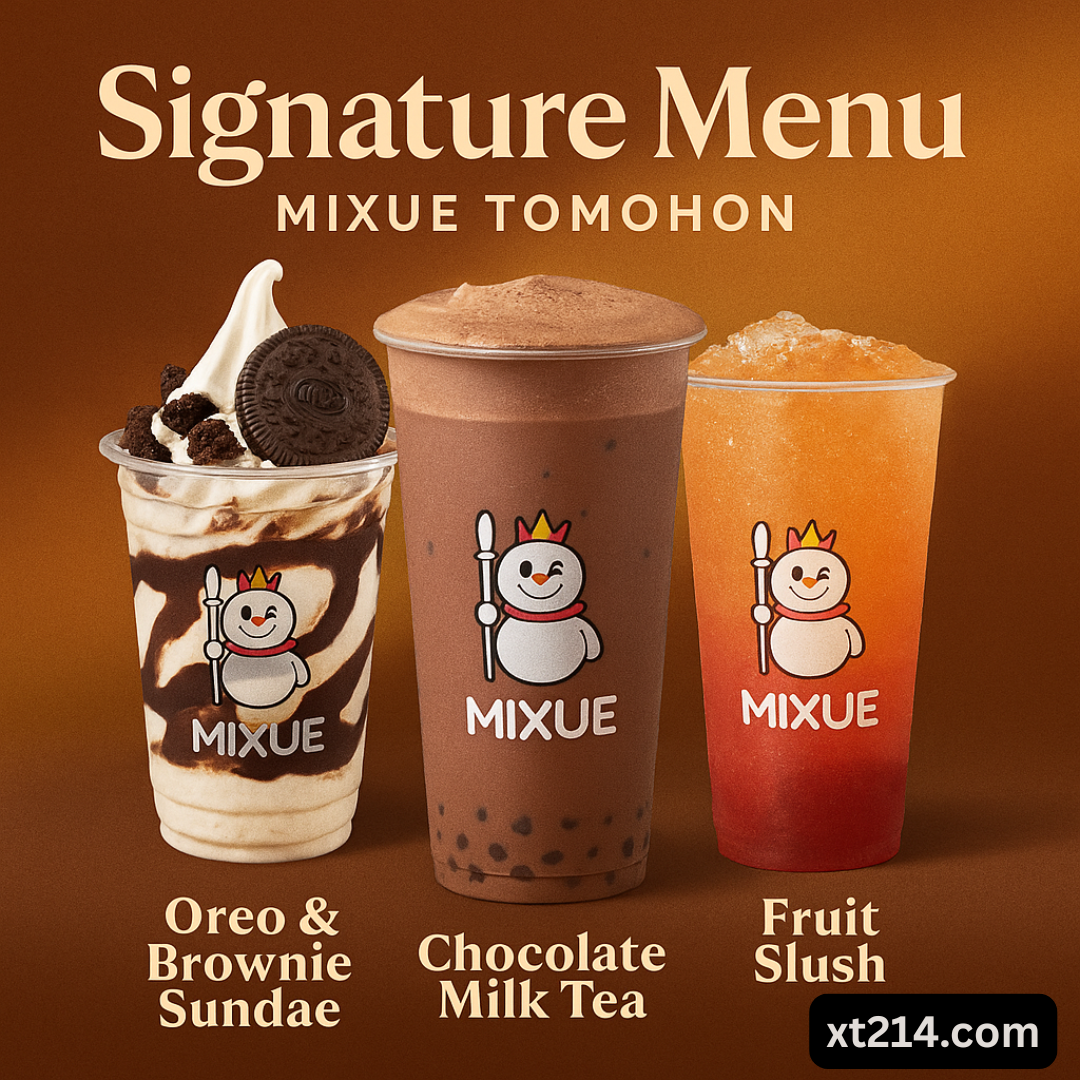 Mixue Tomohon: Signature Menu Oreo & Brownie Sundae, Chocolate Milk Tea ...